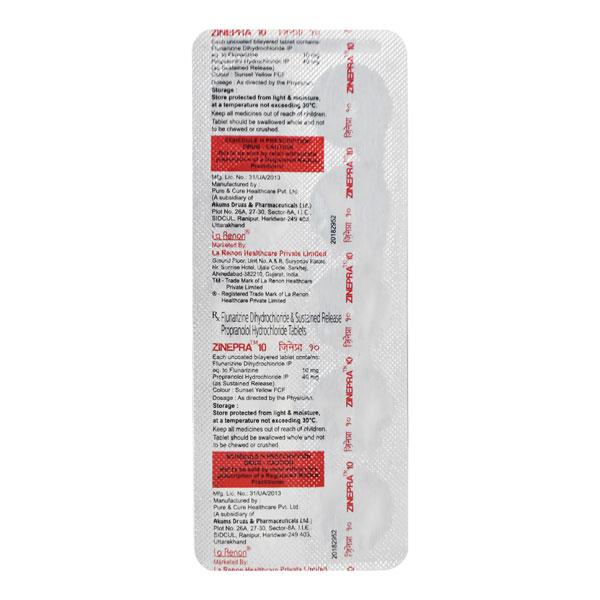 Zinepra 10mg Tablet 10'S Price, Uses, Side effects, Substitutes | Netmeds