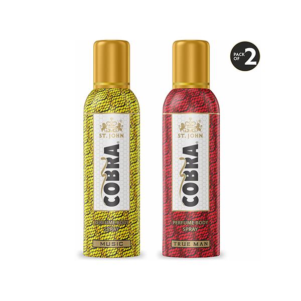 Buy St. John Cobra True Man Body Spray 100 ml + Cobra Music Body Spray ...