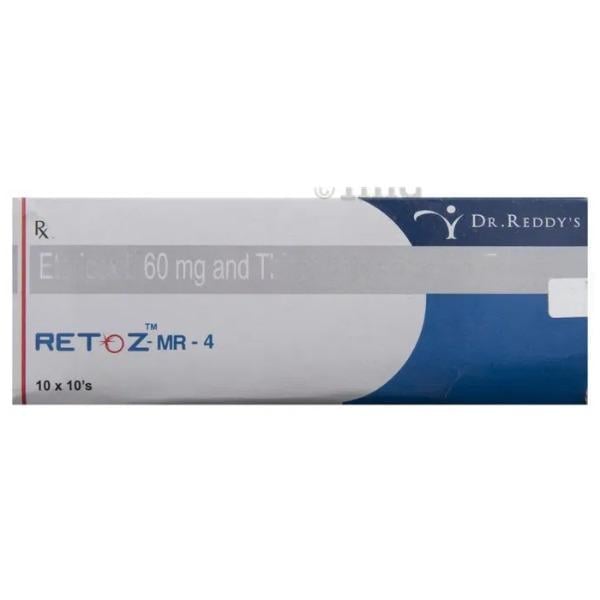 Buy Retoz MR 4mg Tablet 10'S Online at Upto 25% OFF | Netmeds