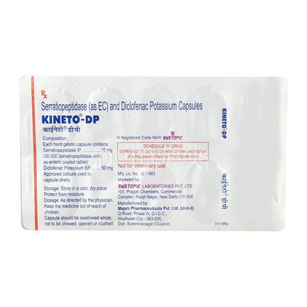 Kineto DP Capsule 10'S Price, Uses, Side effects, Substitutes | Netmeds