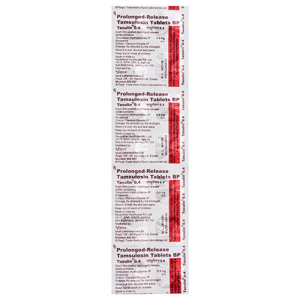 Tasulin 0.4mg Tablet 14'S Price, Uses, Side effects, Substitutes | Netmeds