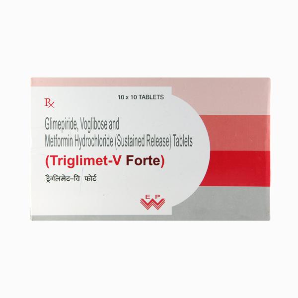 Triglimet V Forte Tablet 10'S : Price, Uses, Side Effects | Netmeds