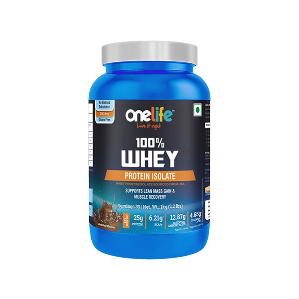 Buy Onelife 100% Whey Protein Isolate - Chocolate Flavour 1 kg Online at Discounted Price | Netmeds