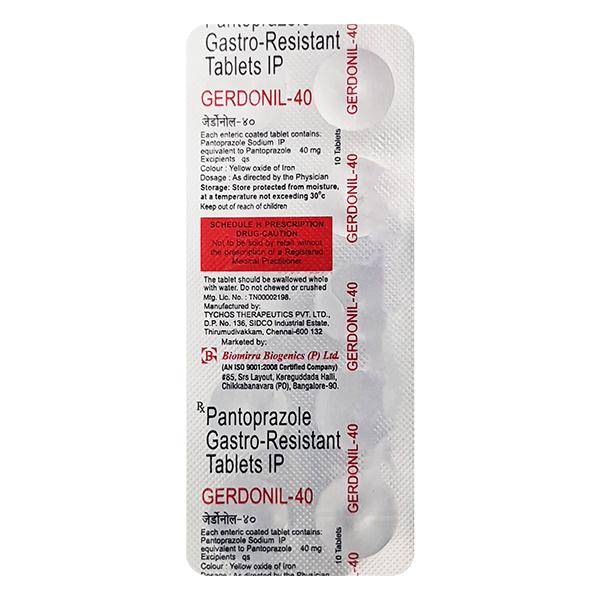 Buy GERDONIL 40 Tablet 10's Online at Upto 25% OFF | Netmeds