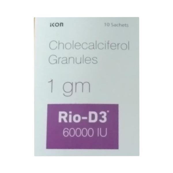 RIO D3 60000iu Granules 1gm Price, Uses, Side effects, Substitutes ...
