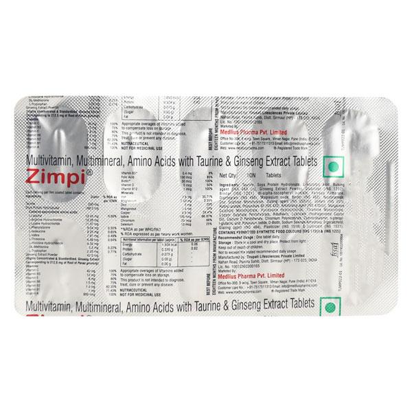 ZIMPI Tablet 10's Price, Uses, Side effects, Substitutes | Netmeds