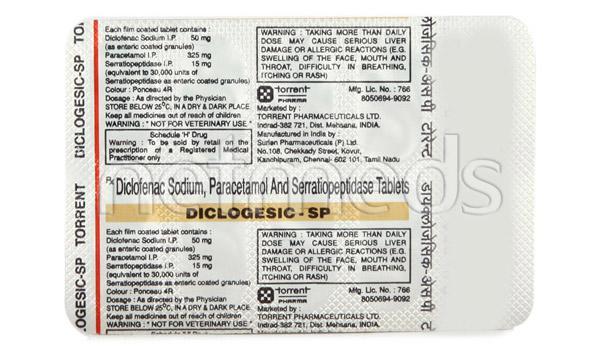 Diclogesic SP Tablet 10'S Price, Uses, Side effects, Substitutes | Netmeds