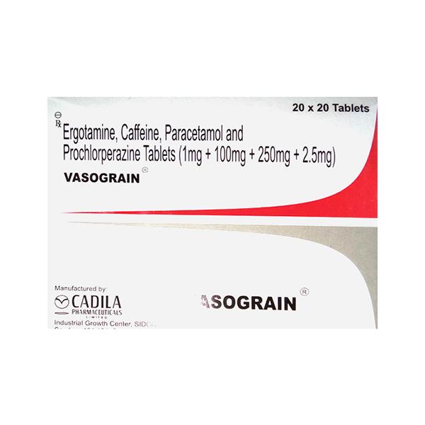 VASOGRAIN Tablet 20's Price, Uses, Side effects, Substitutes | Netmeds