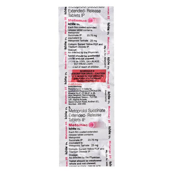 Metomac 25mg Tablet 10'S : Price, Uses, Side Effects | Netmeds
