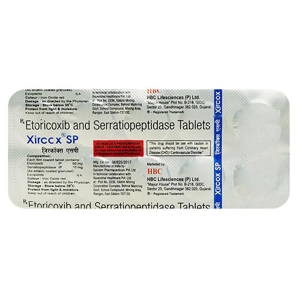 XIRCOX SP Tablet 10's Price, Uses, Side effects, Substitutes | Netmeds