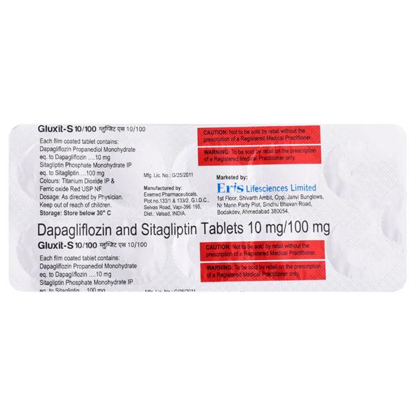 GLUXIT S 10/100 Tablet 10's Price, Uses, Side effects, Substitutes ...