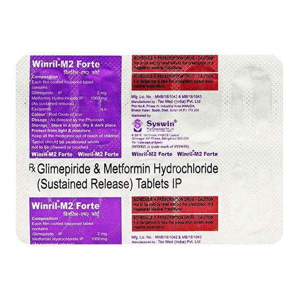 WINRIL M FORTE 2mg Tablet 10's : Price, Uses, Side Effects | Netmeds