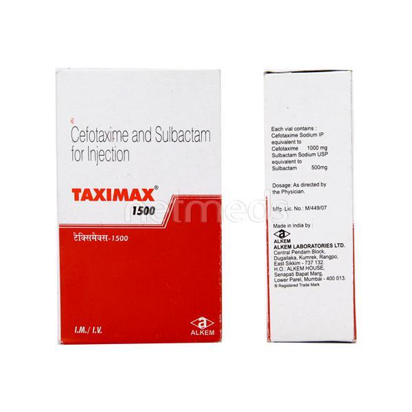 Taximax 1500 Injection 1's - Price, Uses, Side Effects | Netmeds