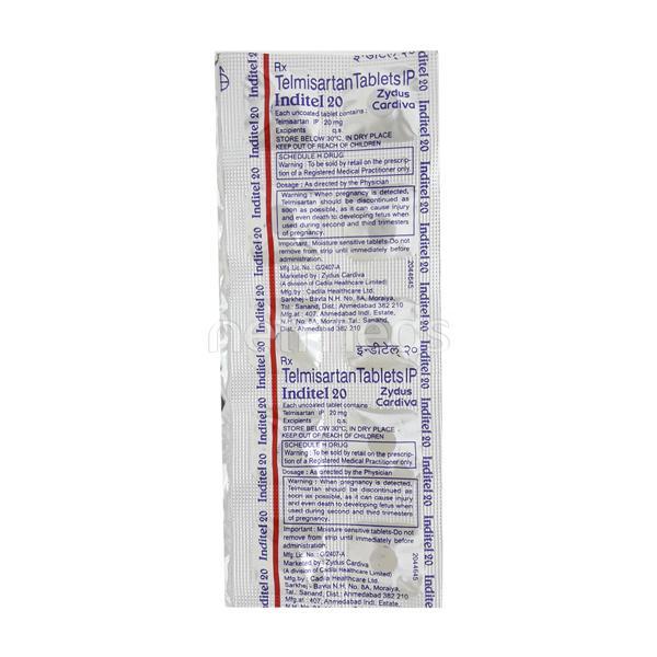Inditel 20mg Tablet 10'S : Price, Uses, Side Effects | Netmeds