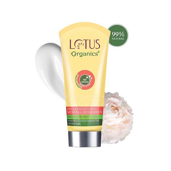 Buy Lotus Organics Sheer Brightening Mineral Sunscreen Spf 50 L Pa ...