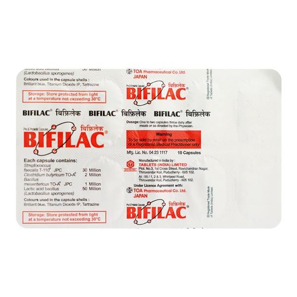Bifilac Capsule 10'S : Price, Uses, Side Effects | Netmeds