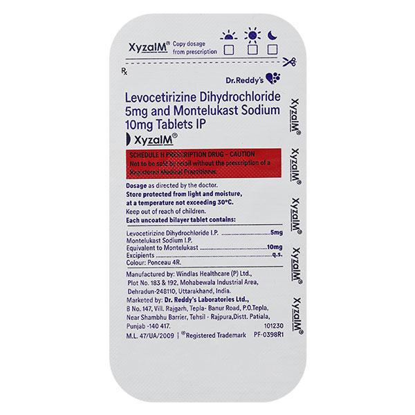 XYZAL M Tablet 15's Price, Uses, Side effects, Substitutes | Netmeds
