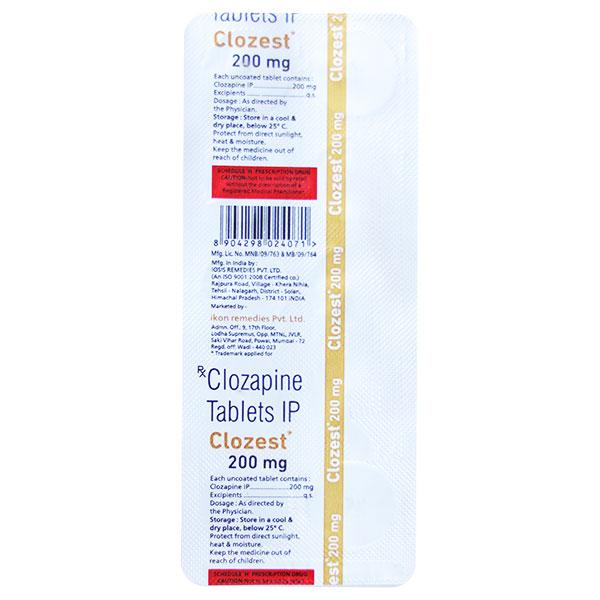 Buy CLOZEST 200mg Tablet 10's Online at Upto 25% OFF | Netmeds