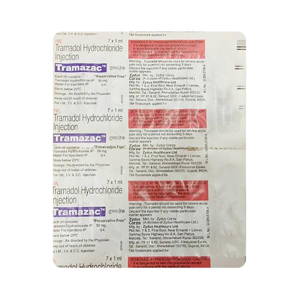 Tramazac 50mg Injection 1ml - Price, Uses, Side Effects, and ...