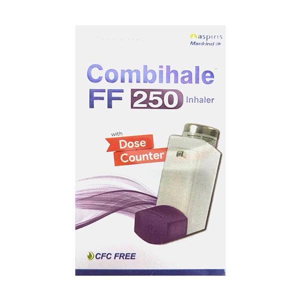 Buy COMBIHALE FF 250 CFC FREE WITH DOSE COUNTER 120md Inhaler 1's ...