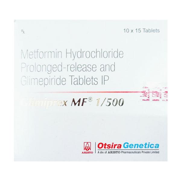 GLIMIPREX MF 1/500 Tablet 15's : Price, Uses, Side Effects | Netmeds