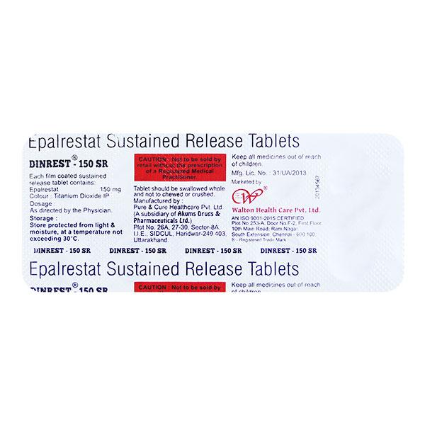 DINREST SR 150 Tablet 10's Price, Uses, Side effects, Substitutes | Netmeds