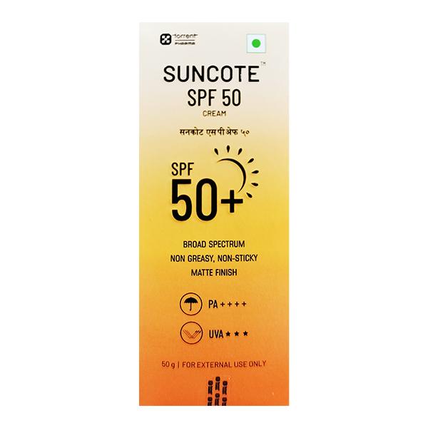 SUNCOTE SPF 50+ PA++++ UVA Cream 50g Price, Uses, Side effects ...