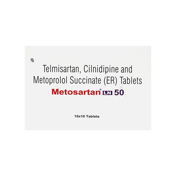 Buy METOSARTAN LN 50 Tablet 10's Online at Upto 25% OFF | Netmeds