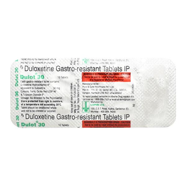 DULOT 30 Tablet 10's : Price, Uses, Side Effects | Netmeds