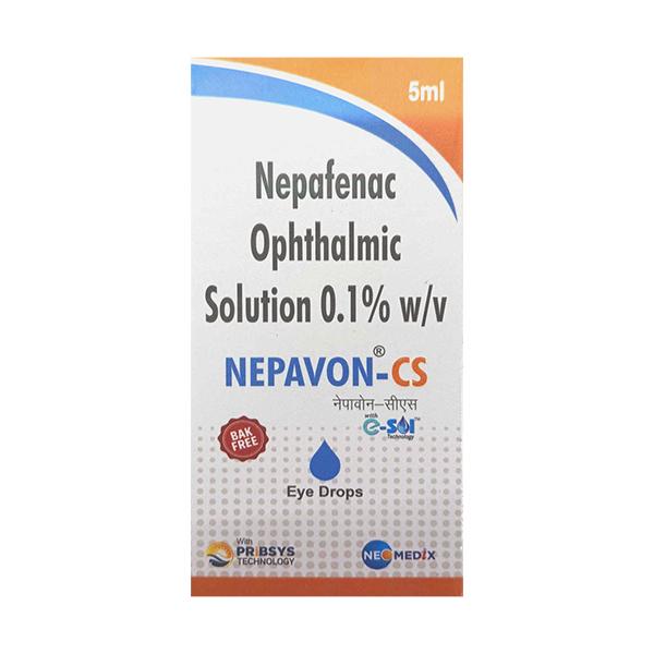 NEPAVON CS BAK Free Eye Drops 5ml Price, Uses, Side effects ...