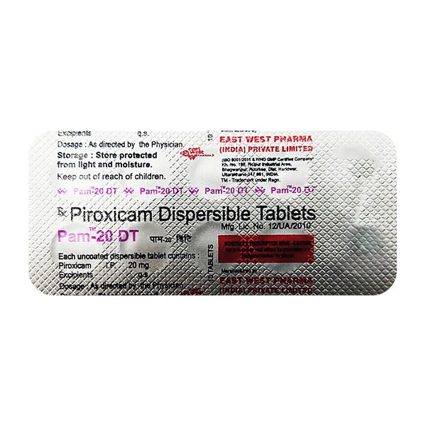 PAM DT 20mg Tablet 10'S Price, Uses, Side effects, Substitutes | Netmeds