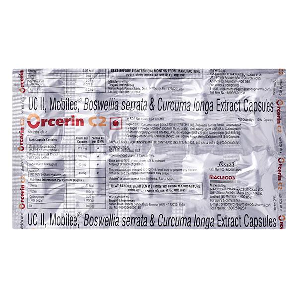 Buy ORCERIN C2 Capsule 10's Online at Upto 25% OFF | Netmeds