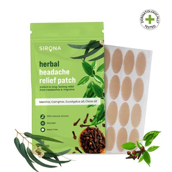 Buy Sirona Herbal Pain Relief Patches for Headaches and Migraine (Pack ...