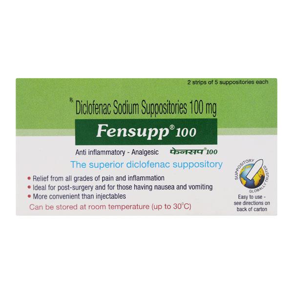 FENSUPP 100mg Suppositories 10's Price, Uses, Side effects, Substitutes ...