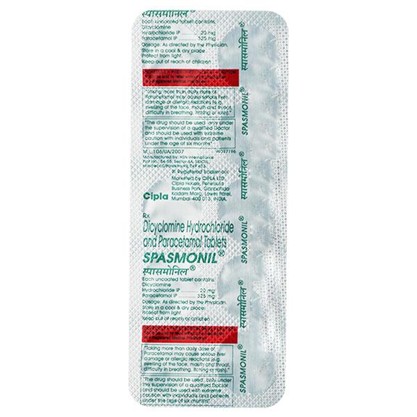 Spasmonil Tablet: Uses, Side Effects, Precautions | Netmeds