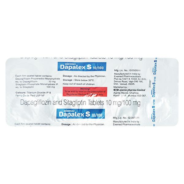 DAPALEX S 10/100 Tablet 10's Price, Uses, Side effects, Substitutes ...