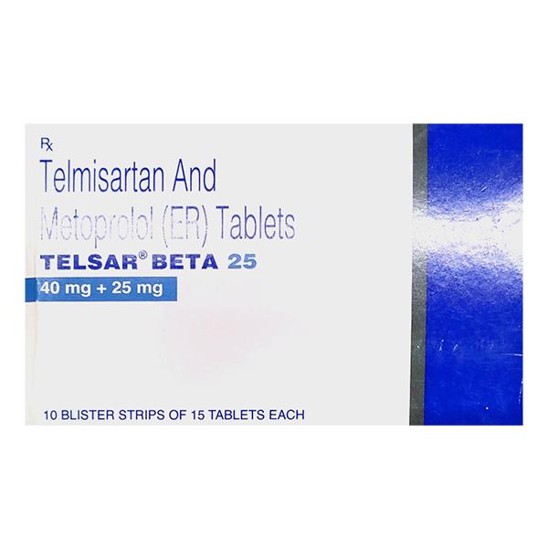 TELSAR BETA 25 Tablet 15's Price, Uses, Side effects, Substitutes | Netmeds