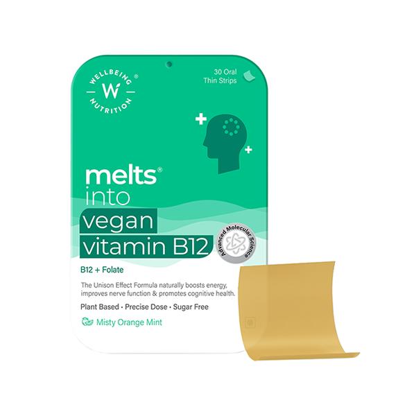 Buy Wellbeing Nutrition Melts into Vegan Vitamin B12 Oral Thin Strip 30 ...