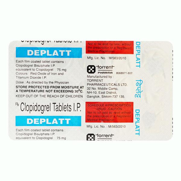 Deplatt 75mg Tablet 15'S - Price, Uses, Side Effects | Netmeds
