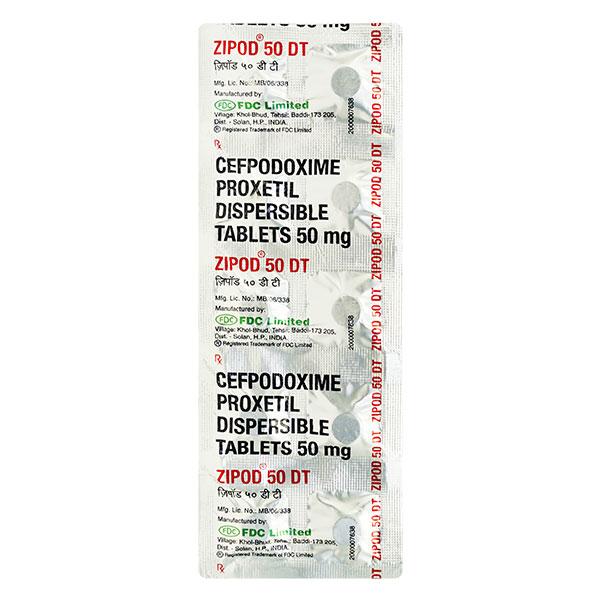 Zipod DT 50mg Tablet 10'S : Price, Uses, Side Effects | Netmeds
