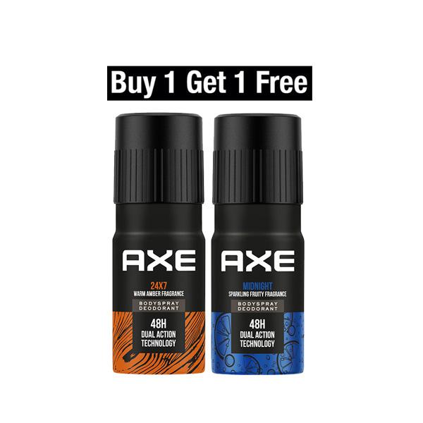 Buy Axe Recharge Midnight and 24x7 Long Lasting Deodorant Bodyspray For ...