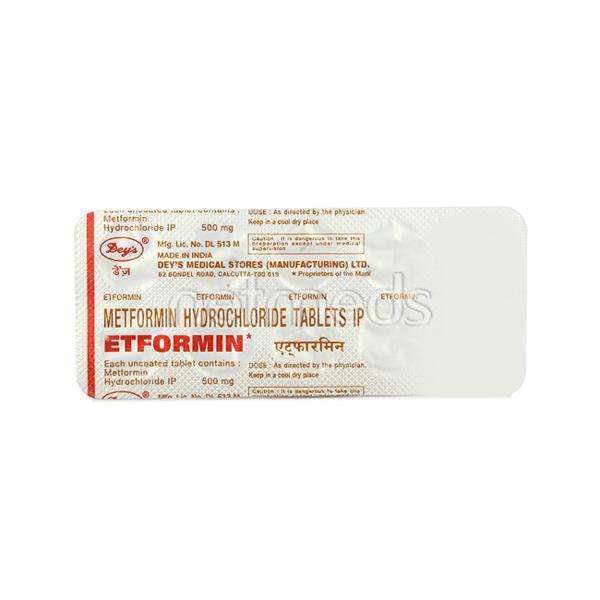 Etformin Tablet 10'S : Price, Uses, Side Effects | Netmeds