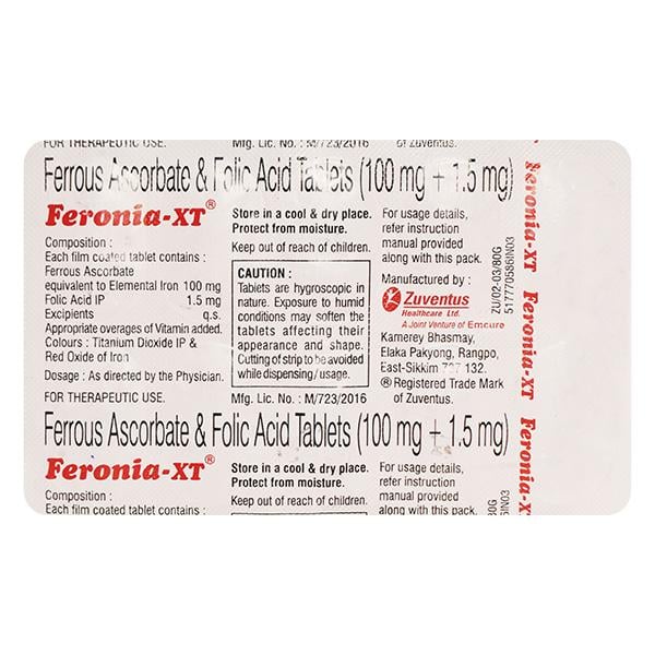Buy Feronia XT Tablet 10'S Online at Upto 25% OFF | Netmeds
