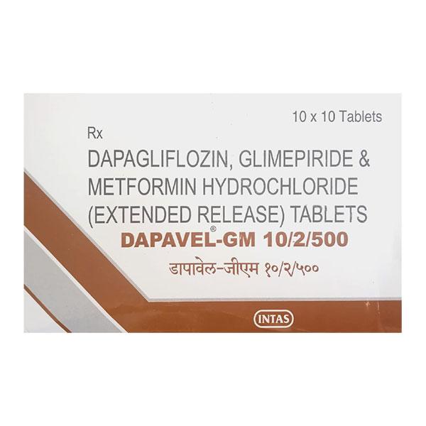 Buy DAPAVEL GM 10/2/500 Tablet 10's Online | Netmeds