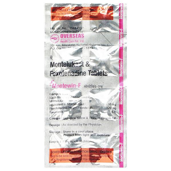Montewin F Tablet 10'S Price, Uses, Side effects, Substitutes | Netmeds