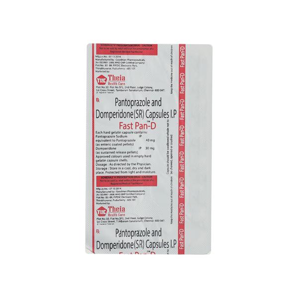 Fastpan D Capsule 10'S : Uses, Side Effects, Price | Netmeds