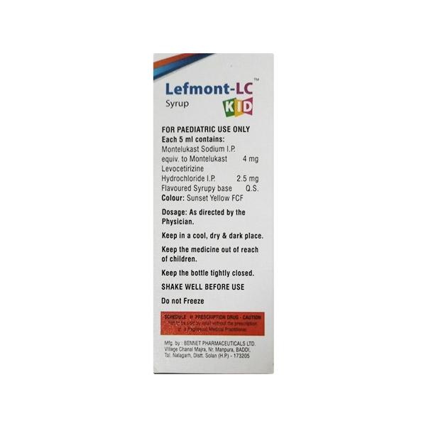 LEFMONT LC Kid Syrup 60ml Price, Uses, Side effects, Substitutes | Netmeds