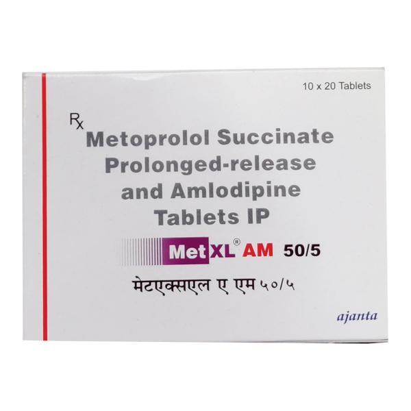 Buy MET XL AM 50/5 Tablet 20's Online at Upto 25% OFF | Netmeds
