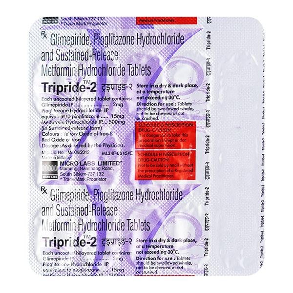Tripride 2mg Tablet 15'S : Price, Uses, Side Effects | Netmeds