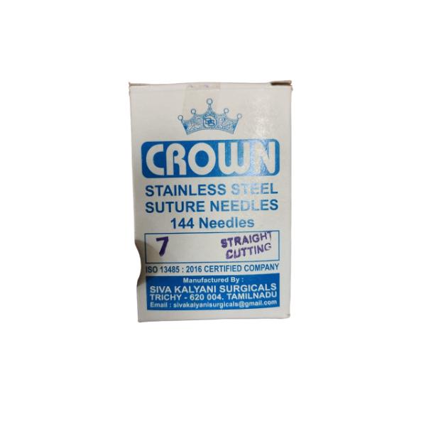 Buy Crown Stainless Steel Suture Needle - Straight Cutting (7) 144 s ...